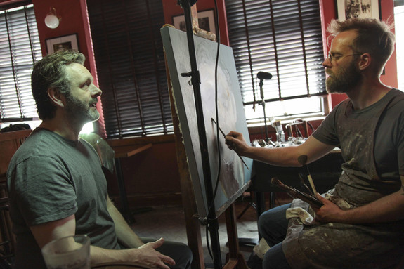 Painting Michael Sheen | Stuart Pearson Wright